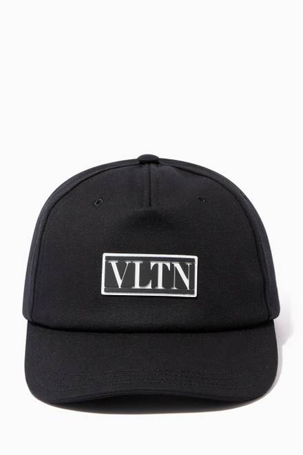Shop Valentino Black Valentino Garavani VLTN TIMES Baseball Cap in ...