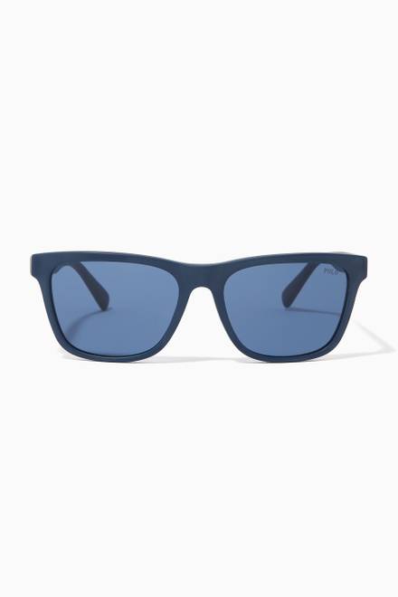 Shop Ray-Ban Blue RB4341 Chromance Sunglasses in Acetate for Men ...