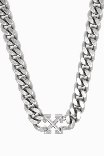 Shop Dolce & Gabbana Silver DG Interlock Chain Necklace in Brass for ...